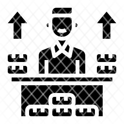 accountant icon, money icon, growth icon, man icon, economy icon