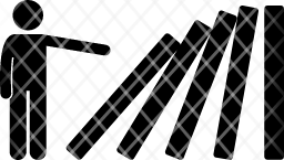 actions icon, cause icon, effect icon, man icon, pushing icon, block ...