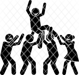 actions icon, elevate icon, success icon, congratulate icon, people ...