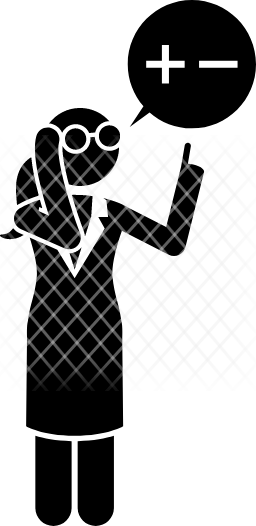 actions icon, estimate icon, estimation icon, calculate icon, woman ...