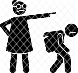 actions icon, expel icon, school icon, student icon, teacher icon, kick ...