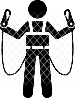 actions icon, harness icon, strap icon, safety icon, hook icon, gear ...