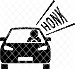 actions icon, honk icon, car icon, horn icon, sound icon, alert icon, driver icon, noise icon ...