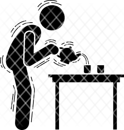 actions icon, jittery icon, hand icon, shake icon, shaking icon, teapot ...