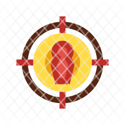 aim icon, focus icon, scope icon, sight icon, target group icon