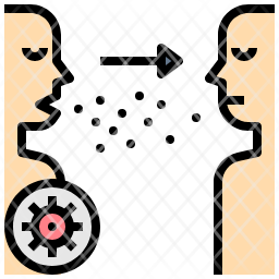 airborne icon, transmission icon, disease icon, infection icon, droplet ...