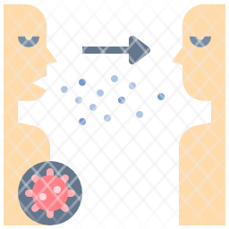 airborne icon, transmission icon, disease icon, infection icon, droplet ...