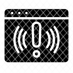 alert icon, crisis icon, risk icon, signal icon, security icon, cyber ...