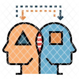 analog thinking icon, analogy icon, brain icon, compare icon ...