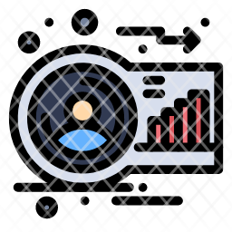 analysis icon, avatar icon, graph icon, human icon, person icon