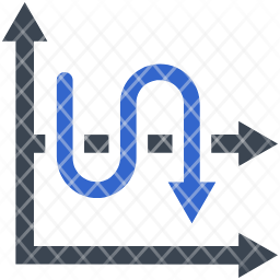 analytics icon, report icon, sales icon, loss icon, down icon, flow icon, decrease icon ...