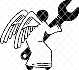 angel icon, god icon, spanner icon, fix icon, repair icon, mechanic ...