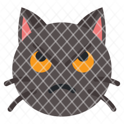 angry icon, cat icon, animal icon, expression icon, emoji icon, face icon