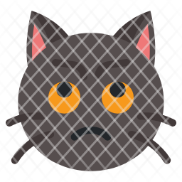 annoyed icon, cat icon, animal icon, expression icon, emoji icon, face icon