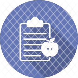 apple icon, checklist icon, clipboard icon, diet icon, chart icon, plan ...