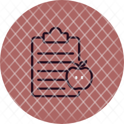 apple icon, checklist icon, clipboard icon, diet icon, chart icon, plan ...