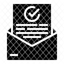 approval icon, business letter icon, confirm icon, confirmation icon ...