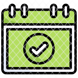 approval icon, filloutline icon, calendar icon, check icon, sign icon ...