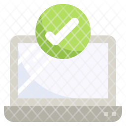 approval icon, flaticon icon, laptop icon, done icon, approved icon ...