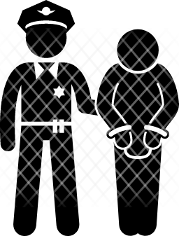 arrest icon, arrested icon, handcuff icon, handcuffed icon, police icon ...