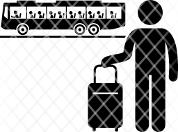 arrive icon, arrival icon, bus icon, travel icon, public icon ...