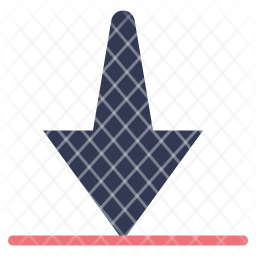 arrow icon, bottom icon, down icon