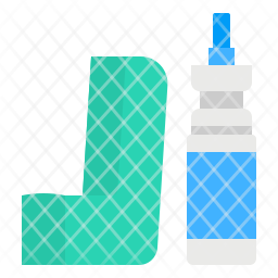 asthma icon, inhaler icon, inhalator icon, aerosol icon, bronchodilator ...