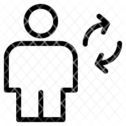 avatar icon, body icon, human icon, sync icon, update icon