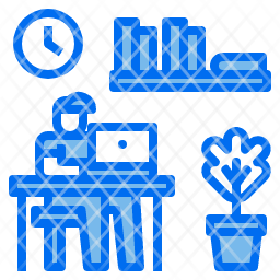 avatar icon, man icon, learning icon, laptop icon, education icon