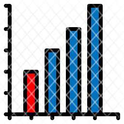 bar icon, chart icon, diagram icon, graph icon, line icon