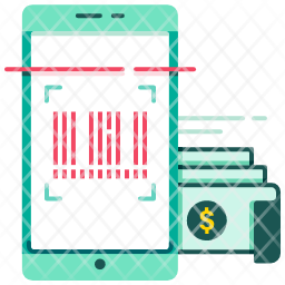barcode icon, scan icon, payment icon