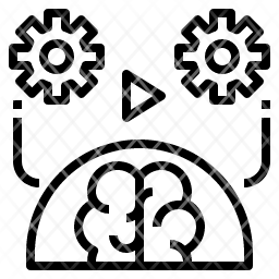 behavior icon, brain icon, play icon, execute icon, action icon