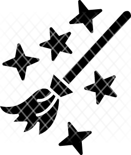 besom icon, broom icon, fly icon, magic icon, magical icon, star icon ...