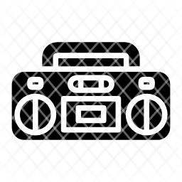 boombox icon, sound icon, music icon, tape icon, speaker icon, player ...