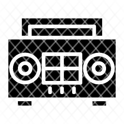 boombox icon, sound icon, music icon, tape icon, speaker icon, player ...