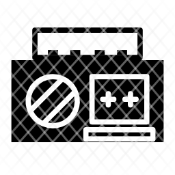 boombox icon, sound icon, music icon, tape icon, speaker icon, player ...