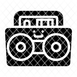 boombox icon, sound icon, music icon, tape icon, speaker icon, player ...