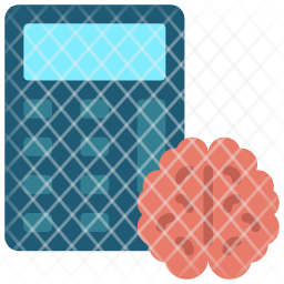brain icon, calculator icon, calculate icon, maths icon, mind icon