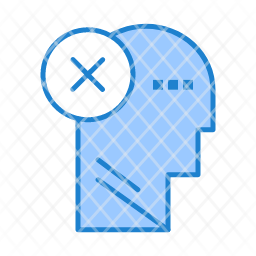 brain icon, failure icon, head icon, human icon, mark icon, mind icon ...