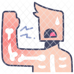 broken icon, joint icon, medical icon, injury icon, disease icon, bone ...