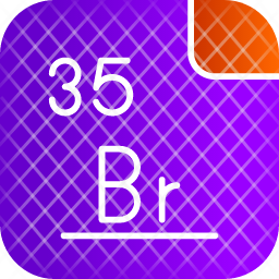 bromine icon, periodic icon, table icon, chemistry icon, atom icon ...