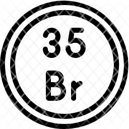 bromine icon, periodic icon, table icon, chemistry icon, metal icon ...