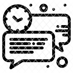 bubble icon, chat icon, clock icon, message icon, time icon