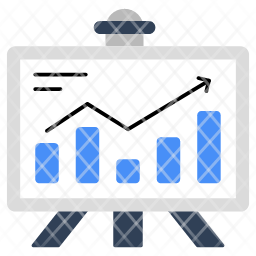 business presentation icon, graphical representation icon, data ...