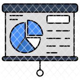 business presentation icon, graphical representation icon, data ...