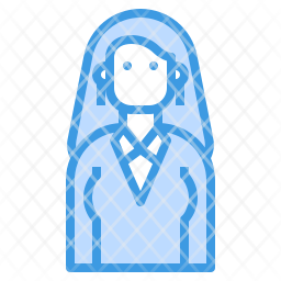 business icon, woman icon, avatar icon, long icon, hair icon