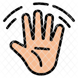 bye icon, wave icon, goodbye icon, hand icon, waving icon