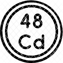 cadmium icon, periodic icon, table icon, chemistry icon, metal icon ...