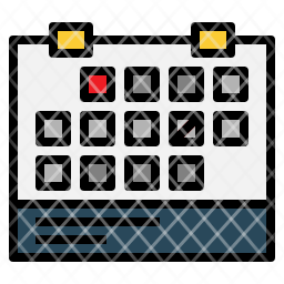 calendar icon, date icon, time icon, organization icon, schedule icon