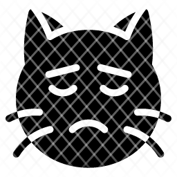 calm icon, cat icon, animal icon, expression icon, emoji icon, face icon